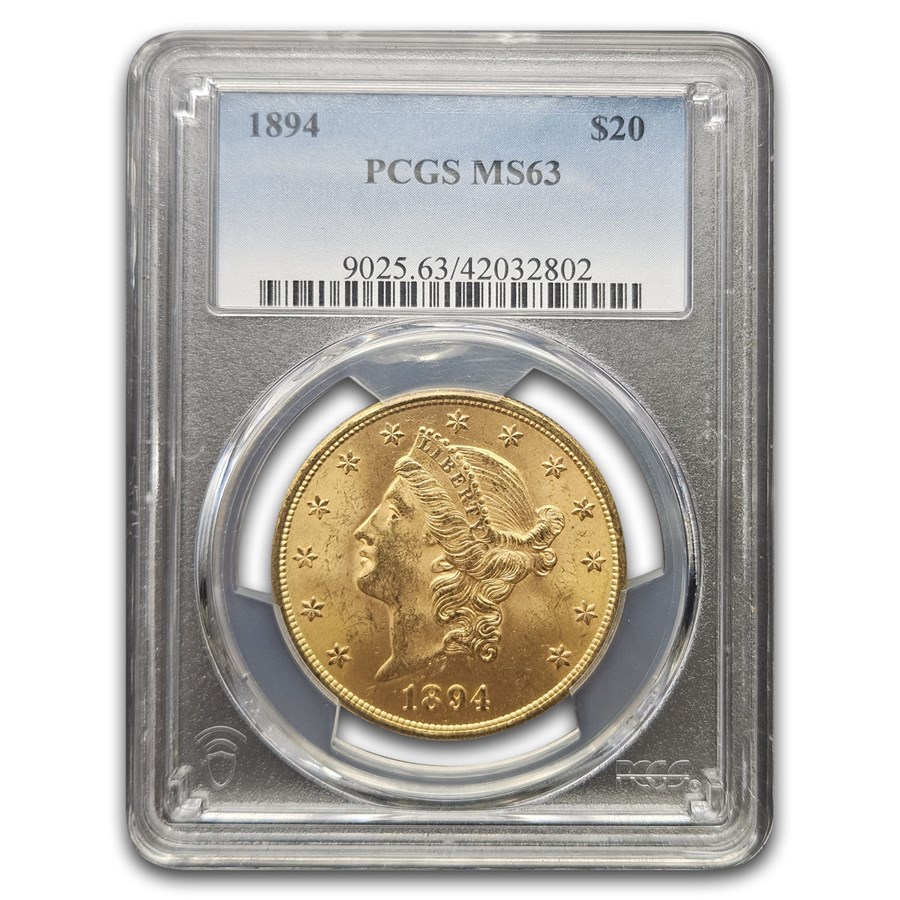 Buy 1894 $20 Liberty Gold Double Eagle MS-63 PCGS | APMEX
