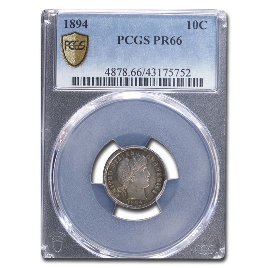 Buy 1894 Barber Dime PR-66 PCGS | APMEX