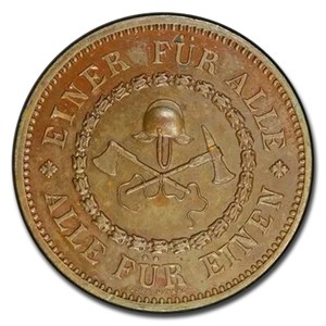 1894 Germany Fire Bregade Medal MS-63 PCGS (Brown)