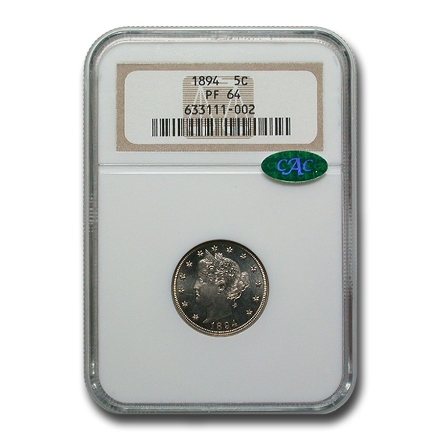 1894 Liberty Head V Nickel PF-64 NGC CAC