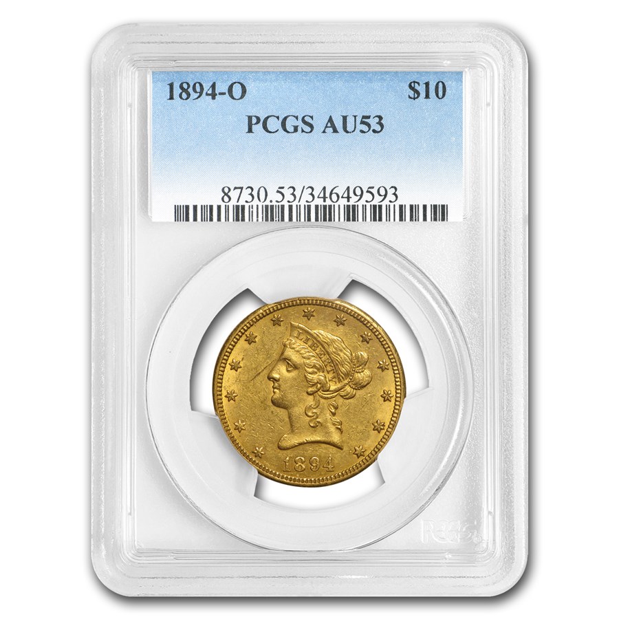 Buy 1894-O $10 Liberty Gold Eagle AU-53 PCGS | APMEX