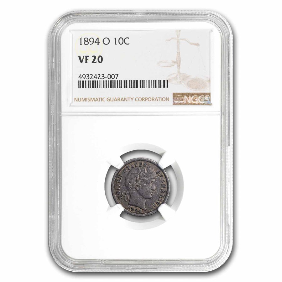 Buy 1894-O Barber Dime VF | APMEX