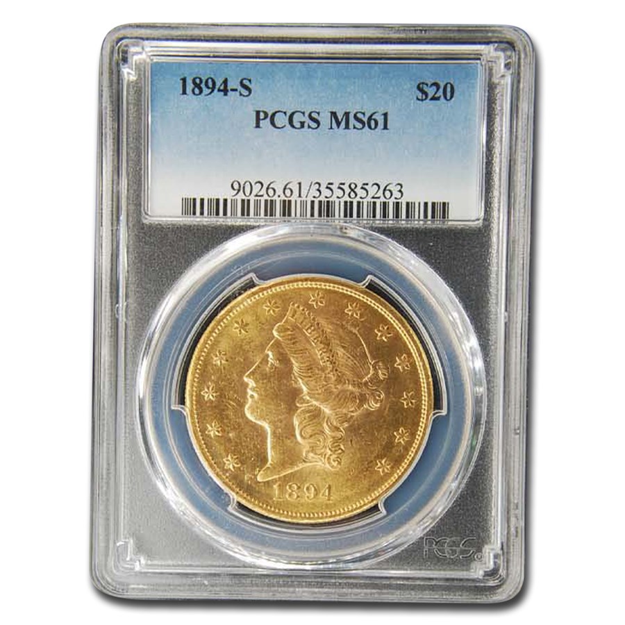 Buy 1894-S $20 Liberty Gold Double Eagle MS-61 PCGS | APMEX