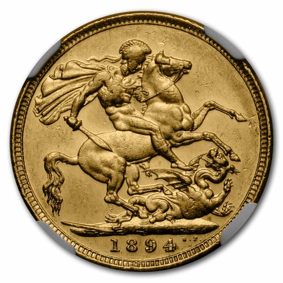 Buy 1894-S Australia Gold Sovereign Victoria Veiled Head MS-60 NGC | APMEX