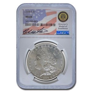 Buy 1894-S Morgan Dollar MS-65 NGC (Miles Standish) | APMEX
