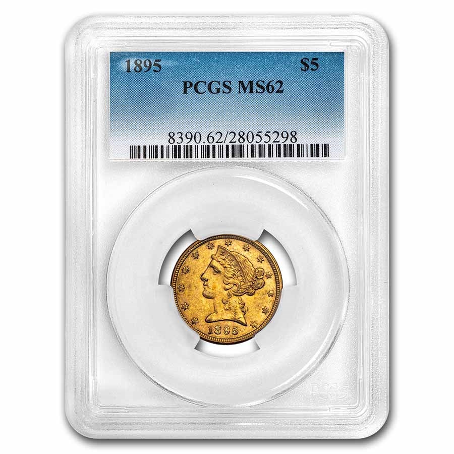 Buy 1895 $5 Liberty Gold Half Eagle MS-62 PCGS | APMEX