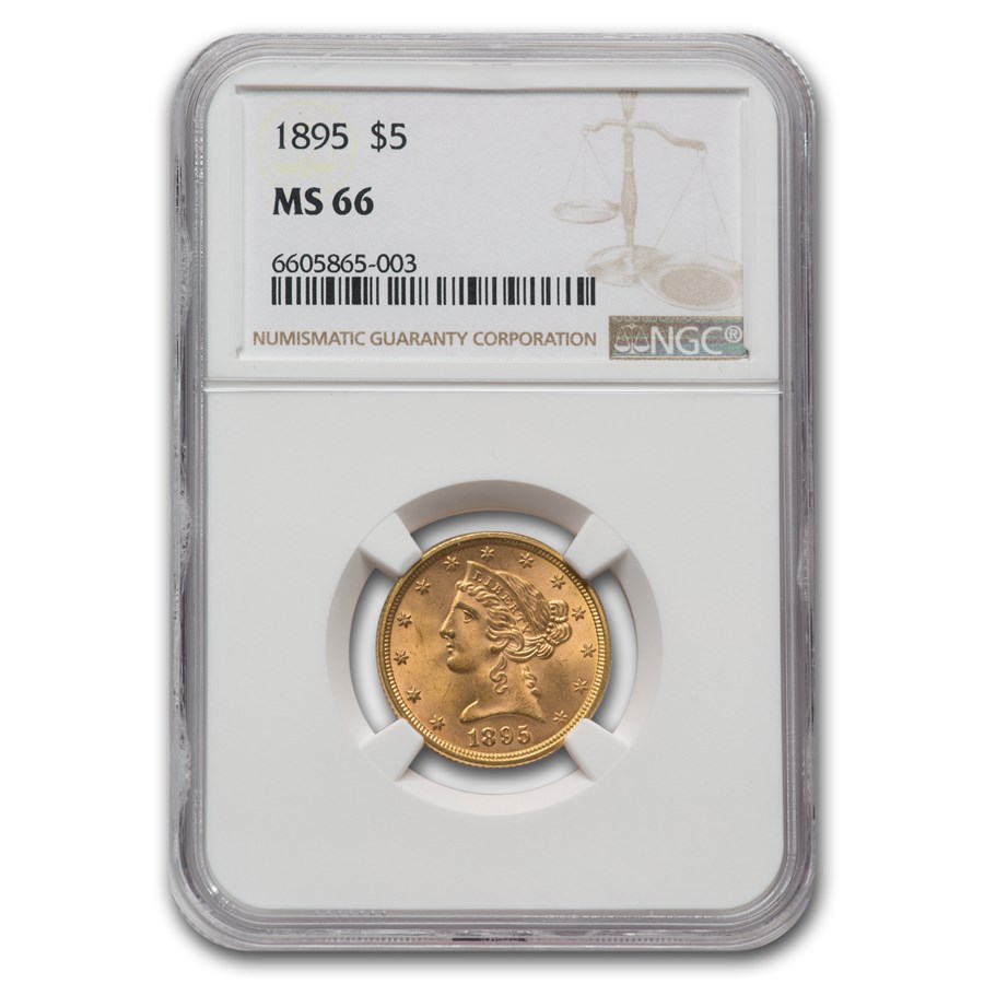 Buy 1895 $5 Liberty Gold Half Eagle MS-66 NGC | APMEX