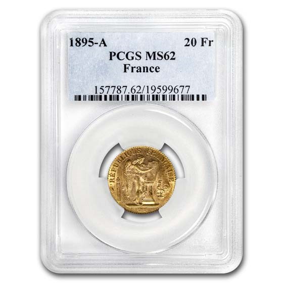 Buy 1895-A France Gold 20 Francs Angel MS-62 PCGS | APMEX