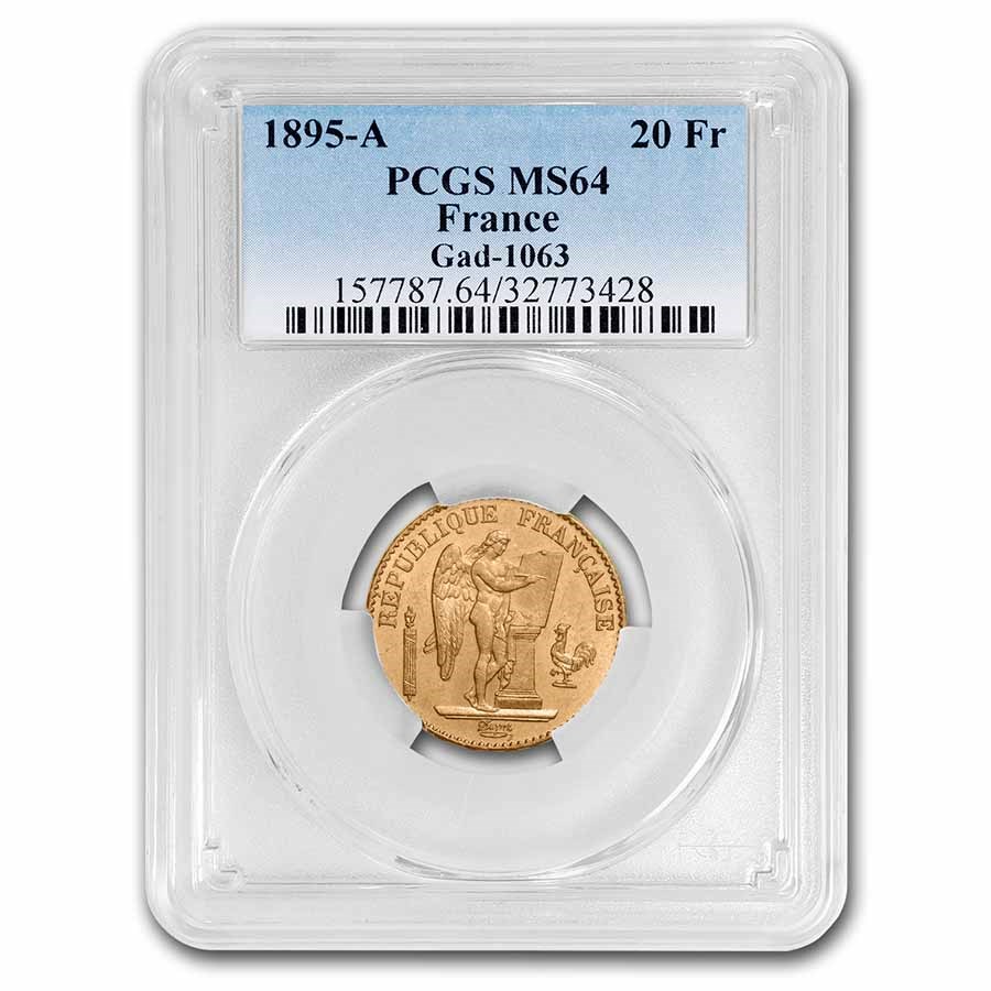Buy 1895-A France Gold 20 Francs Angel MS-64 PCGS | APMEX