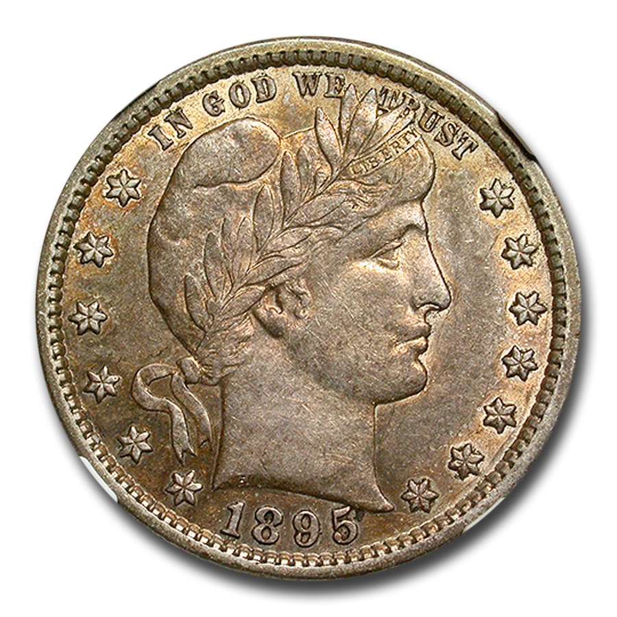 Buy 1895 Barber Quarter AU-58 NGC | APMEX