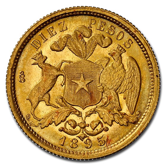 Buy 1895 Chile Gold 10 Pesos MS-65 NGC | APMEX