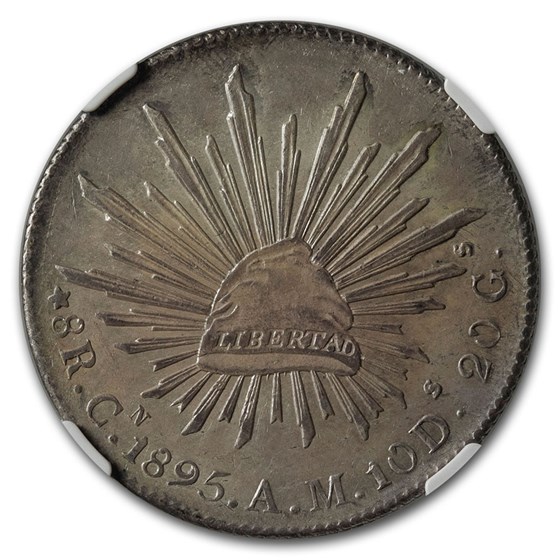 Buy 1895-Cn AM Mexico Silver 8 Reales MS-61 NGC | APMEX