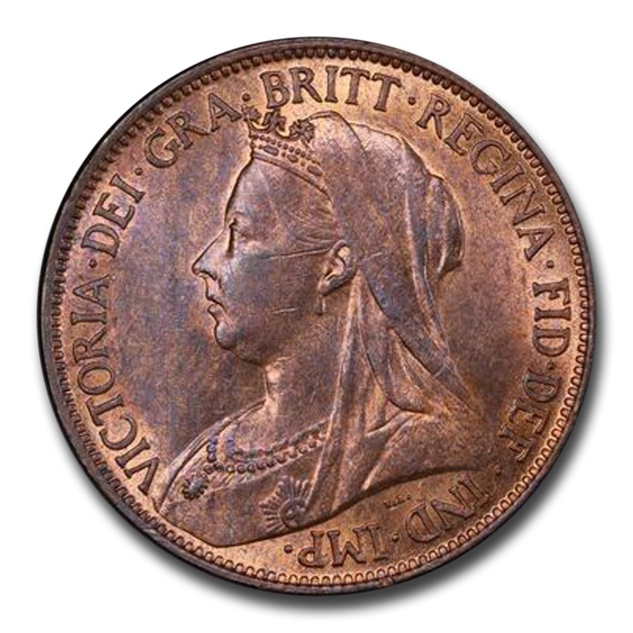 Buy 1895 GB Half Penny Victoria MS-63 Red/Brown | APMEX