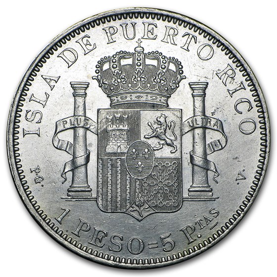 Buy 1895 Puerto Rico Silver Peso Choice VF | APMEX