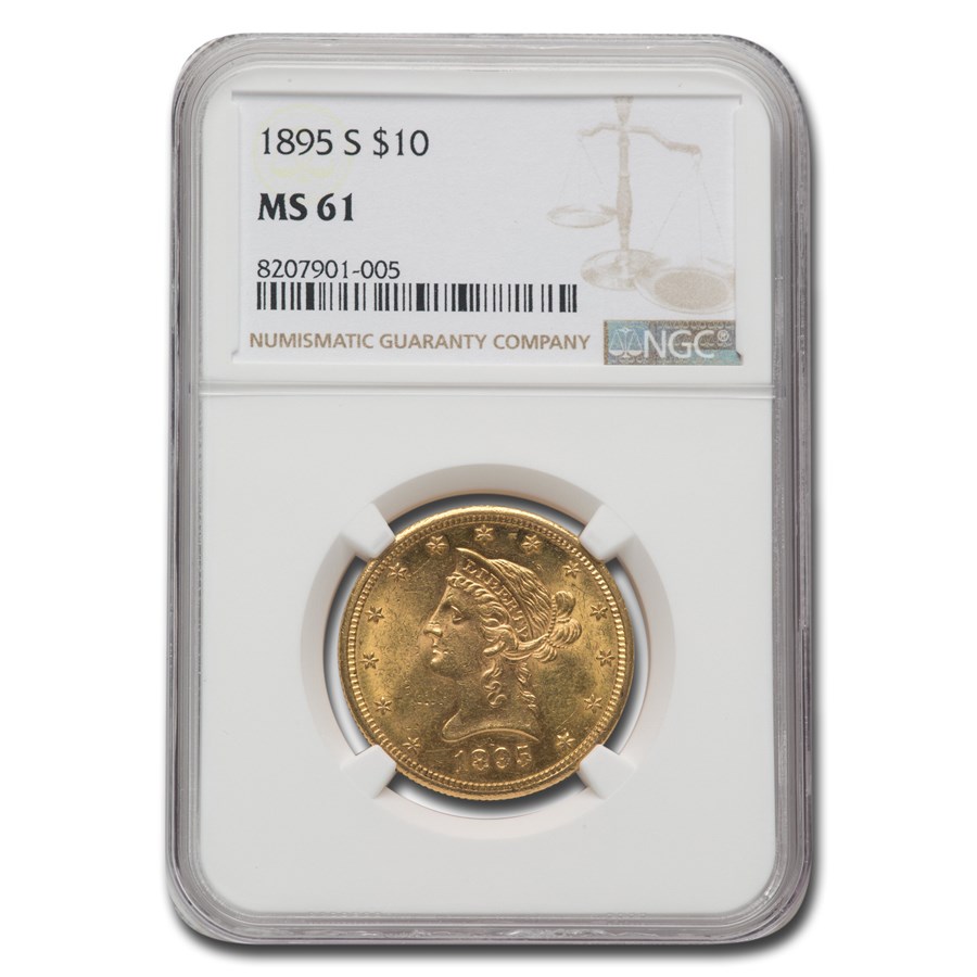 1895-S $10 Liberty Gold Eagle MS-61 NGC