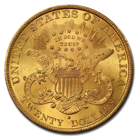 Buy 1895-S $20 Liberty Gold Double Eagle MS-64+ PCGS CAC | APMEX
