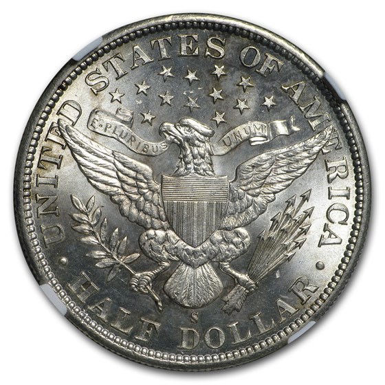 Buy 1895-S Barber Half Dollar MS-64+ NGC | APMEX