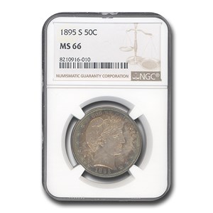 1895-S Barber Half Dollar MS-66 NGC