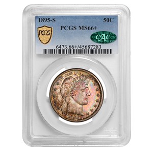 Buy 1895-S Barber Half Dollar MS-66+ PCGS CAC | APMEX