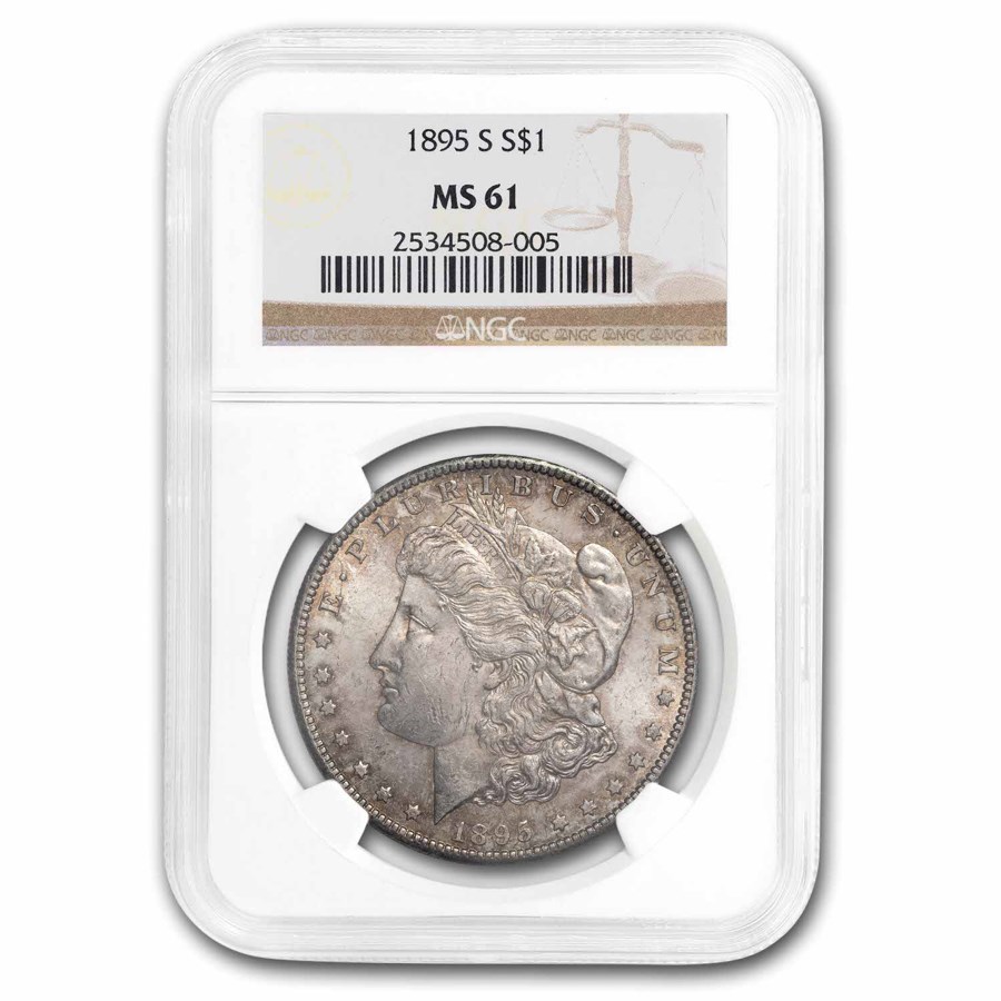 1895-S Morgan Dollar MS-61 NGC (Toned)