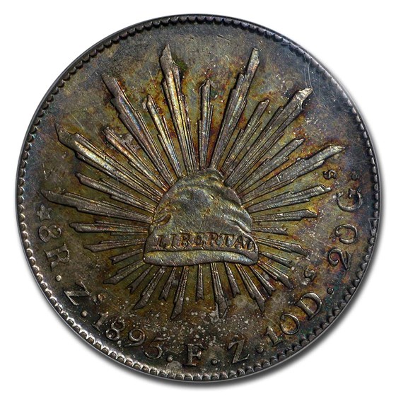 Buy 1895 Zs FZ Mexico Silver 8 Reales MS-61 PCGS | APMEX