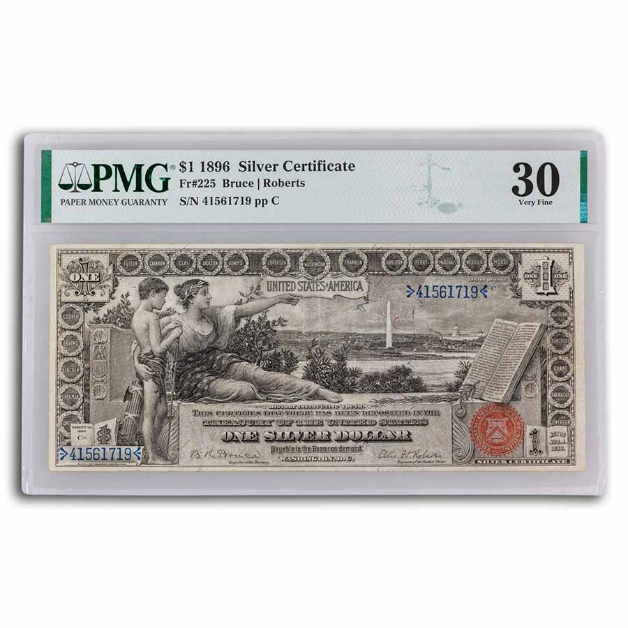 Buy 1896 $1 Silver Cert Edu Note VF-30 PMG (Fr#225) | APMEX