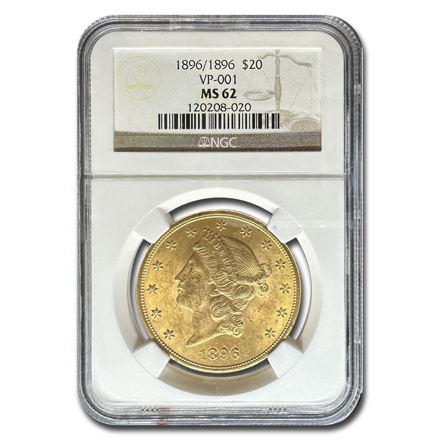 Buy 1896/1896 $20 Liberty Gold Double Eagle MS-62 NGC (VP-001) | APMEX