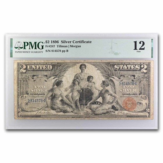 1896 $2.00 Silver Certificate Educational Note F-12 PMG (Fr#247)