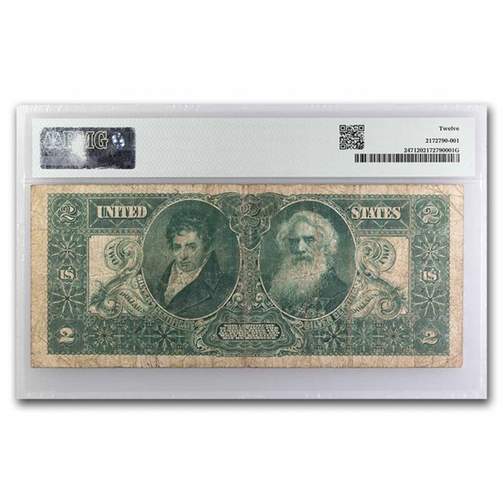 1896 $2.00 Silver Certificate Educational Note F-12 PMG (Fr#247)