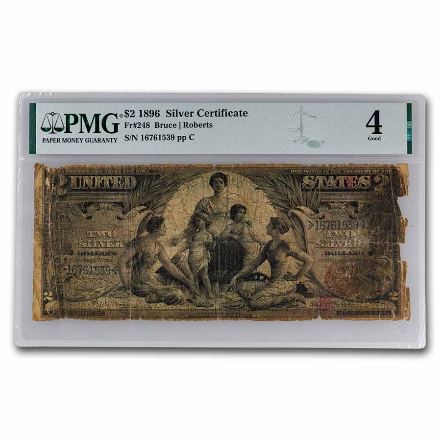 Buy 1896 $2.00 Silver Certificate Educational Note G-04 PMG (Fr#248 ...