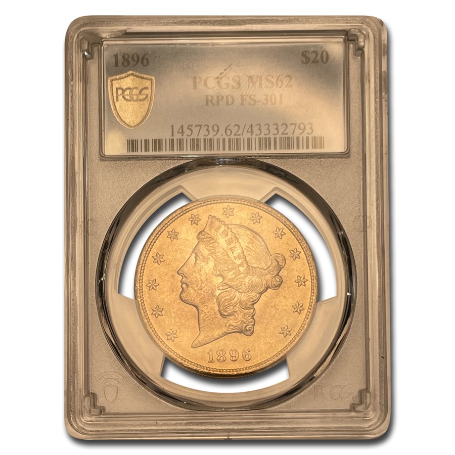 Buy 1896 $20 Liberty Gold Double Eagle MS-62 PCGS (FS-301, RPD) | APMEX