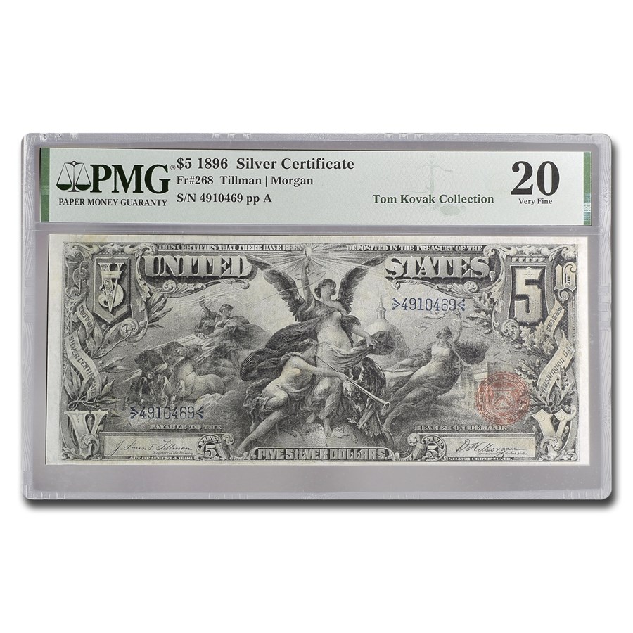 Buy 1896 $5.00 Silver Certificate Educational Note VF-20 PMG | APMEX
