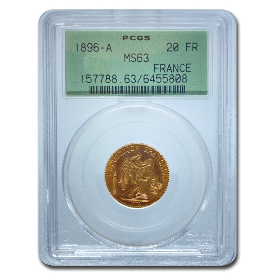 Buy 1896-A France Gold 20 Franc MS-63 PCGS | APMEX