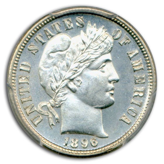 Buy 1896 Barber Dime MS-64 PCGS (PL) | APMEX