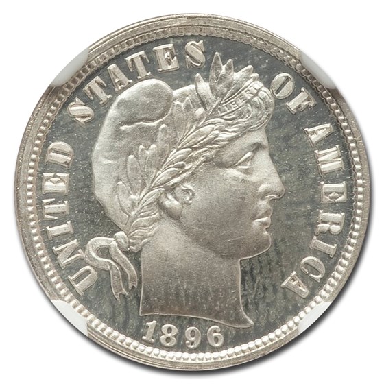 Buy 1896 Barber Dime PF-66 Cameo NGC | APMEX