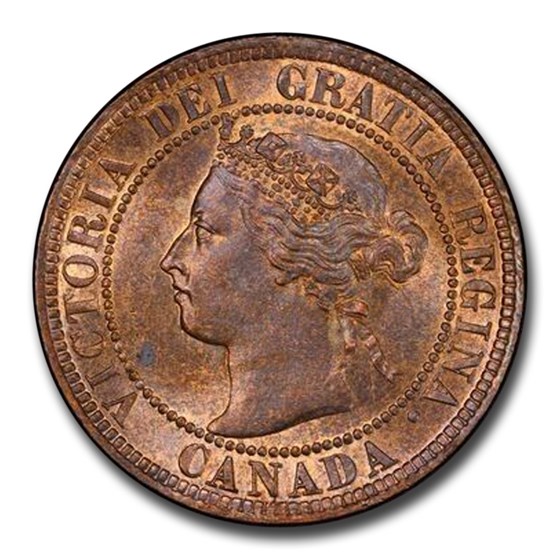 1896 Canada Large Cent Victoria MS-64 PCGS (Red/Brown)