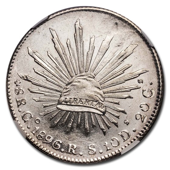 Buy 1896-Go RS Mexico Silver 8 Reales MS-61 NGC | APMEX