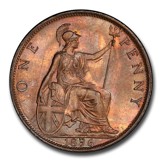 Buy 1896 Great Britain Penny Victoria MS-63 PCGS (Brown) | APMEX