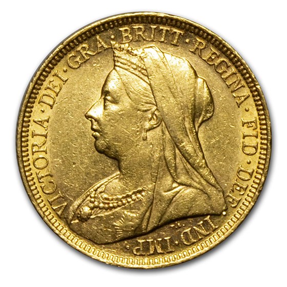 Buy 1896-M Australia Gold Sovereign Victoria Veiled Head AU | APMEX