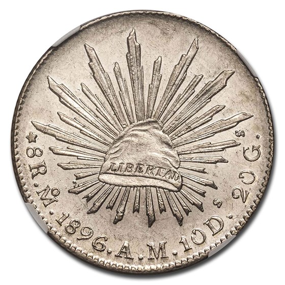 Buy 1896 Mo-AM Mexico Silver 8 Reales MS-61 NGC | APMEX