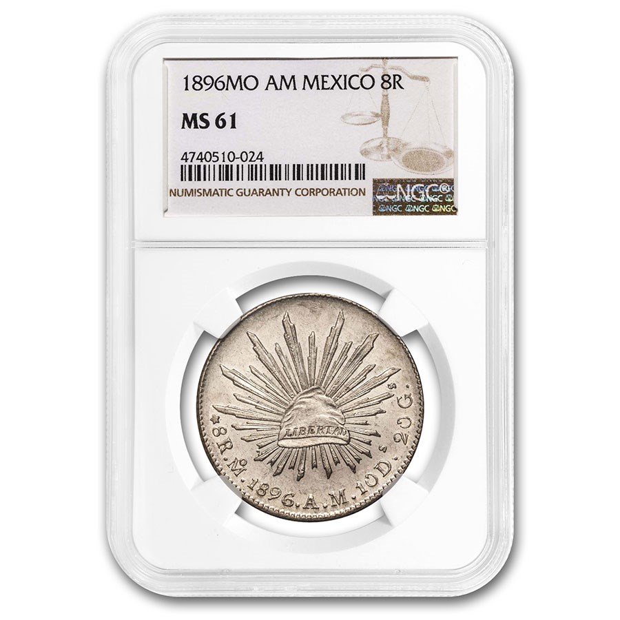 Buy 1896 Mo-AM Mexico Silver 8 Reales MS-61 NGC | APMEX