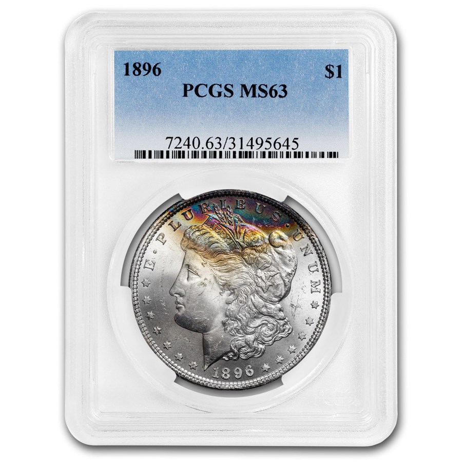 Buy 1896 Morgan Dollar MS-63 PCGS (Beautifully Toned) | APMEX