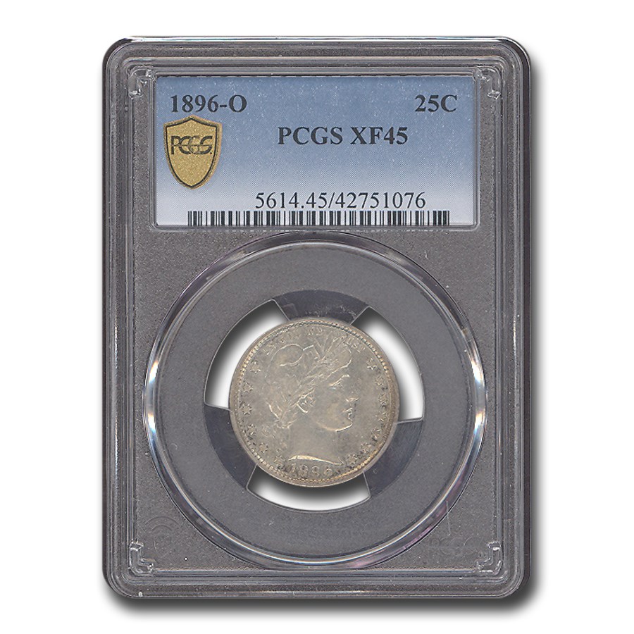 Buy 1896-O Barber Quarter XF-45 PCGS | APMEX