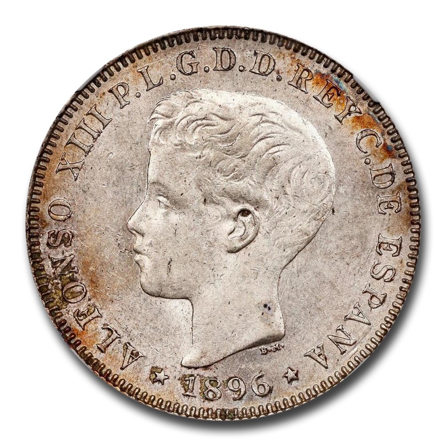 1896 Puerto Rico Silver 40 Centavos MS-61 NGC