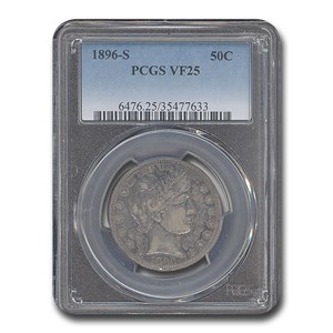 Buy 1896-S Barber Half Dollar VF-25 PCGS | APMEX