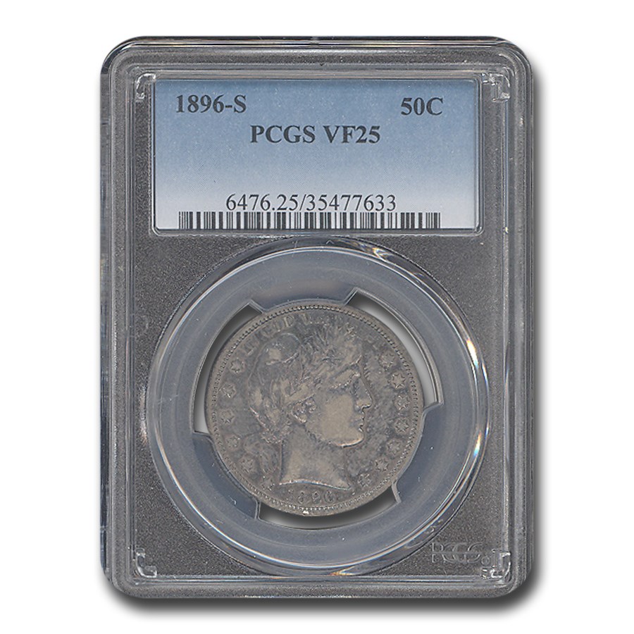 Buy 1896-S Barber Half Dollar VF-25 PCGS | APMEX