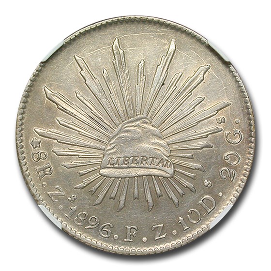 Buy 1896-Zs FZ Mexico Silver 8 Reales MS-61 NGC | APMEX