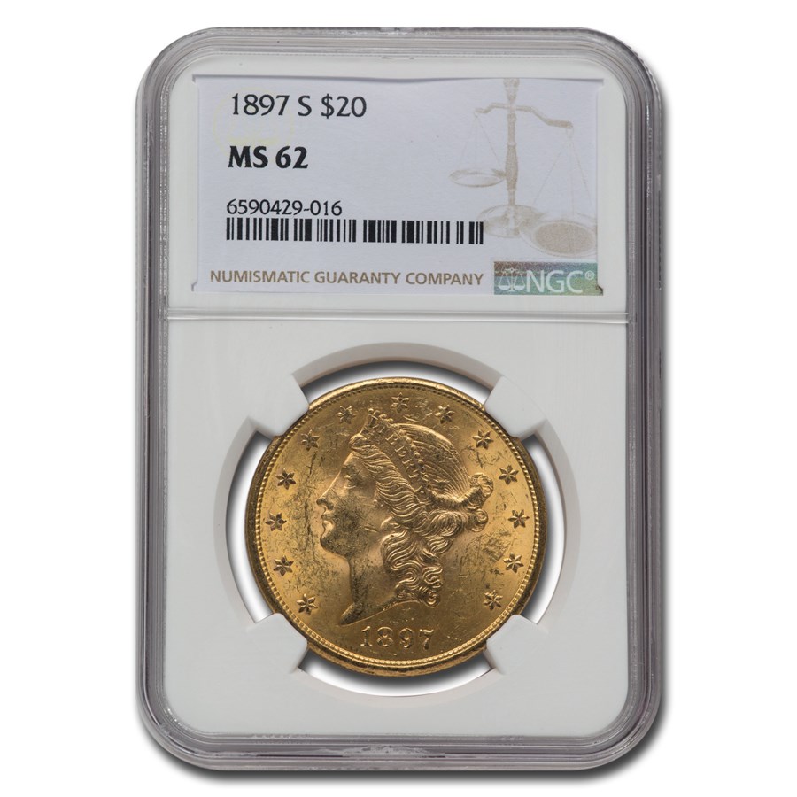 Buy 1897 $20 Liberty Gold Double Eagle MS-62 NGC | APMEX