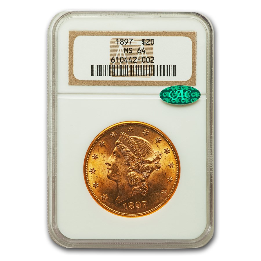 Buy 1897 $20 Liberty Gold Double Eagle MS-64 NGC CAC | APMEX