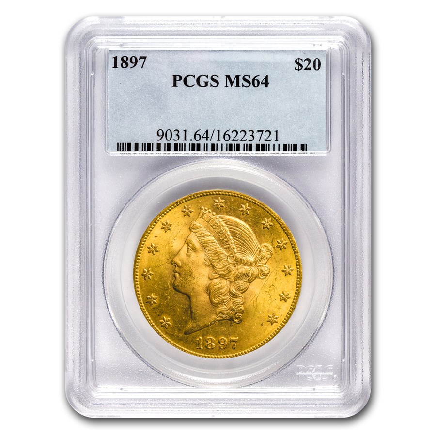 Buy 1897 $20 Liberty Gold Double Eagle MS-64 PCGS | APMEX